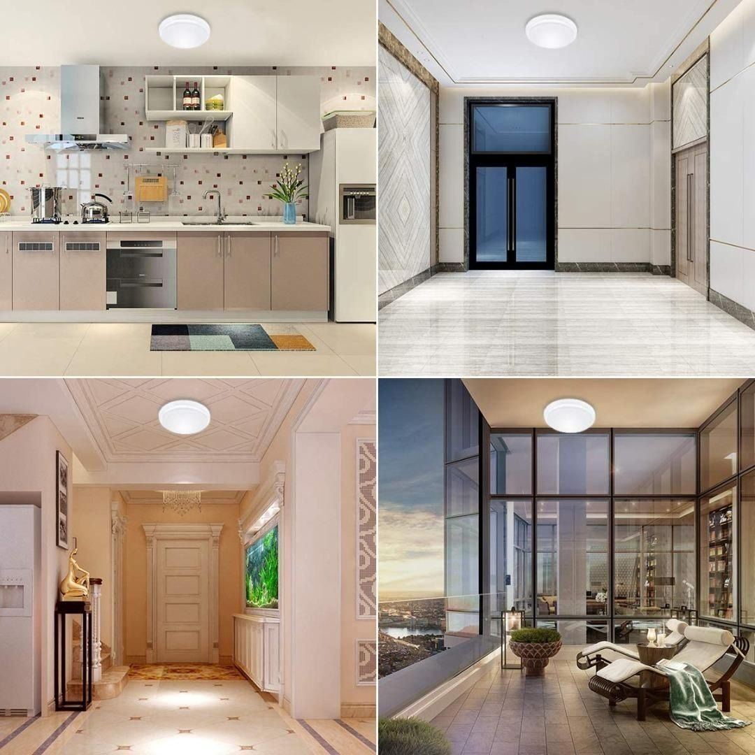 LE Bathroom Ceiling Lights Waterproof IP54, 24W 2200lm, 100W Equivalent ...