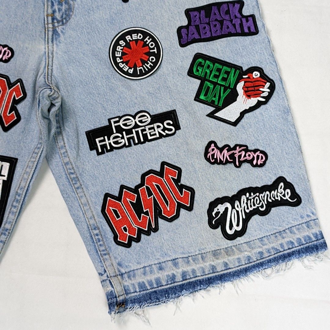 Levi's Band Custom Patch Jorts, Men's Fashion, Bottoms, Shorts on Carousell