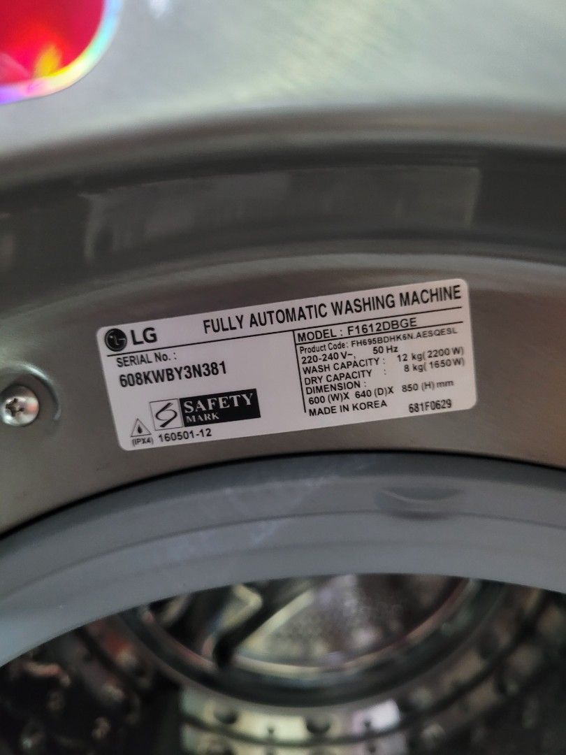 LG 2 in 1 Washing Machine / dryer, TV & Home Appliances, Washing Machines and Dryers on Carousell