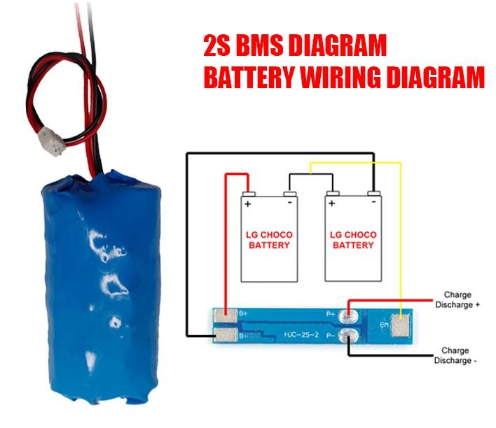 LG CHOCO RECHARGEABLE BATTERY 18650 3000mAh, 1S 3.7V 2S 7.4V 3S 12V BMS ...