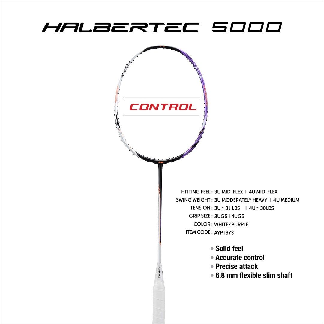 Lining Halbertec 5000 3U and 4U (Unstrung), Sports Equipment, Sports ...
