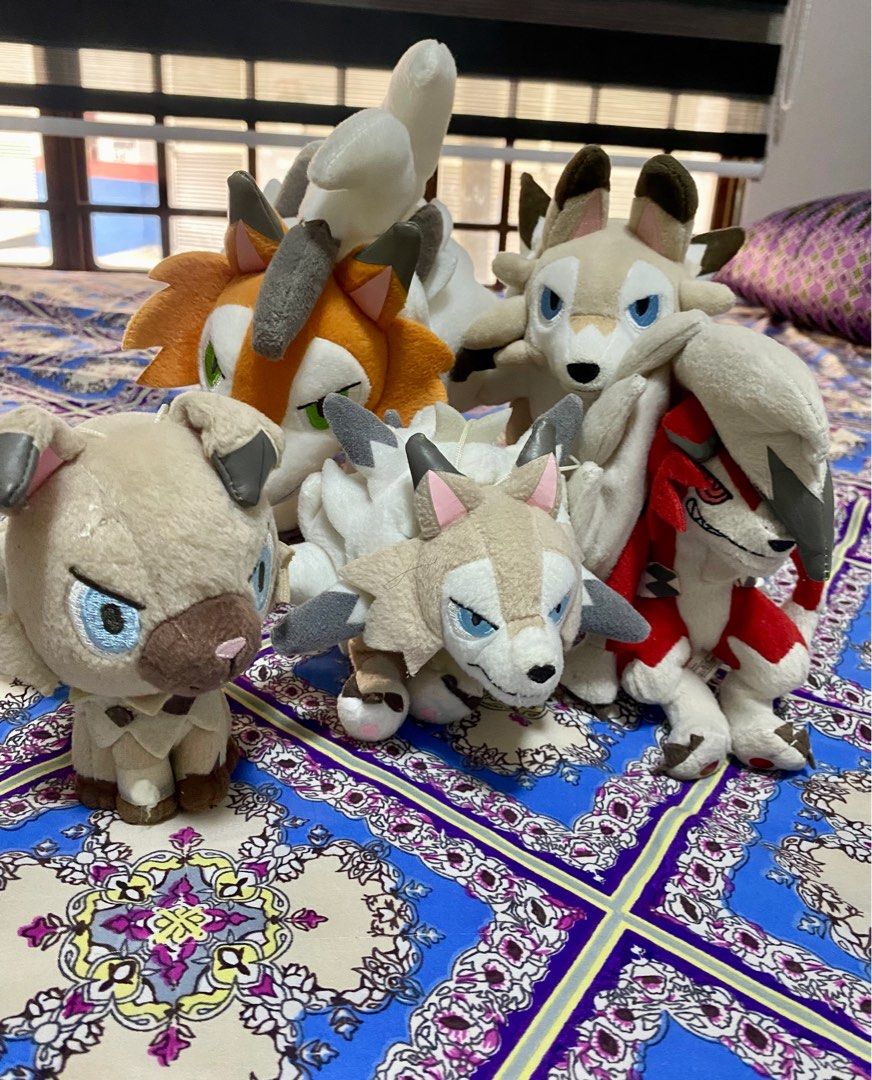 Lycanroc Set Plushie Pokemon, Hobbies & Toys, Toys & Games on Carousell