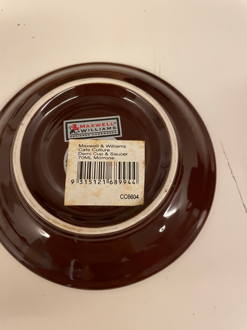 Maxwell Williams 70ml Morrone Demi Cup saucer espresso, TV & Home ...