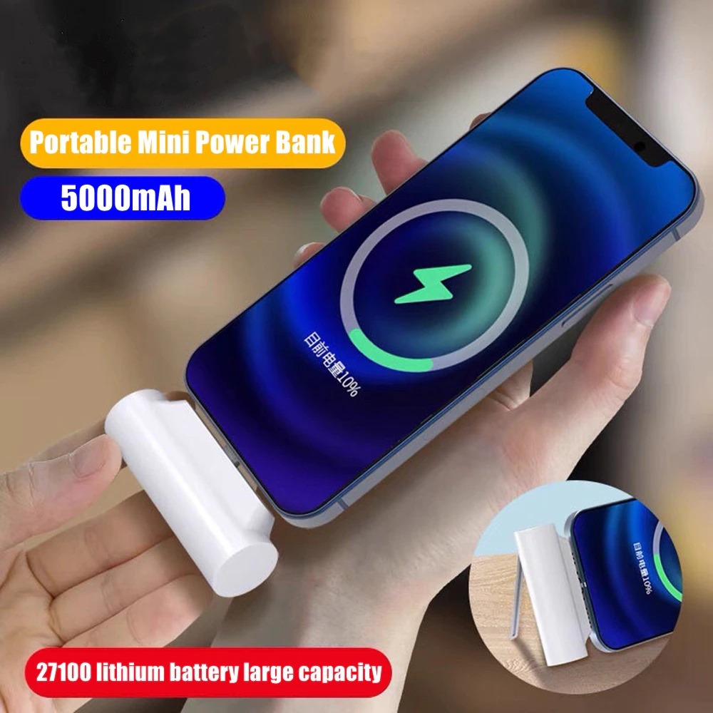 Mini Powerbank 5000mah Portable Charger Fast Charging Capsule ...