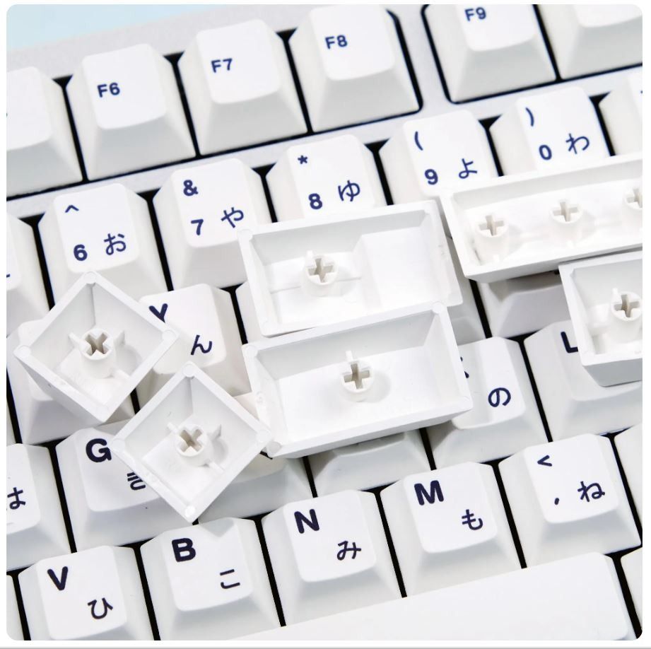 Minimalist White Theme Keys XDA Profile DYE-Sub Keycap Japanese English ...