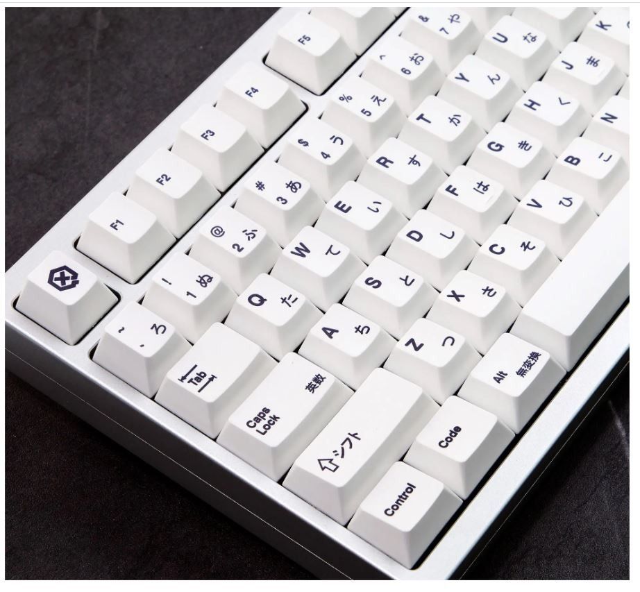 Minimalist White Theme Keys XDA Profile DYE-Sub Keycap Japanese English ...