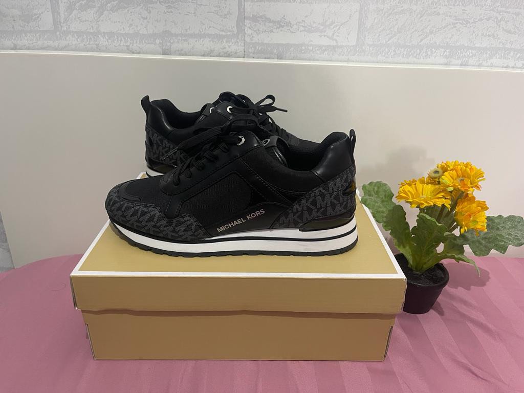 MK shoes Black Authentic New, Fesyen Wanita, Sepatu di Carousell