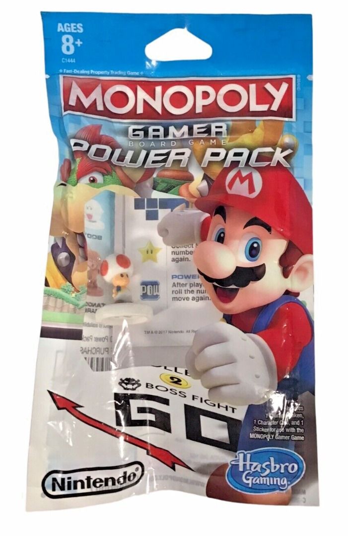 Monopoly Gamer Power Pack Boo Diddy Kong Toad Fire Mario Token Board ...