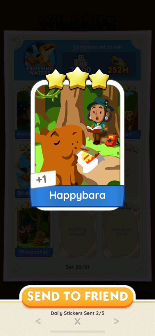 Monopoly Go Sticker Happy Bara, Hobbies & Toys, Toys & Games on Carousell