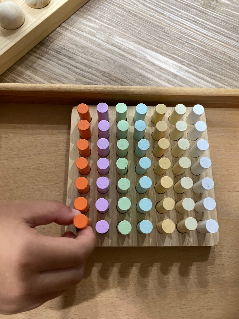 Montessori Wooden Mini Pegs Fine Motor Activity, Hobbies & Toys, Toys ...