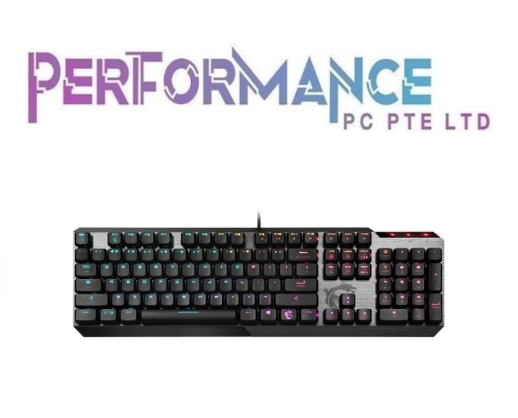 MSI Vigor GK50 Low Profile RGB Mechanical Gaming Keyboard, Kailh White ...