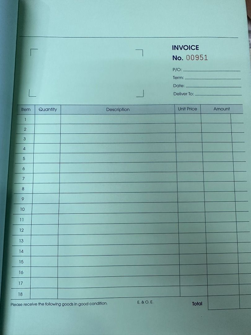 NCR Invoice (Handwriting), Hobbies & Toys, Stationery & Craft ...