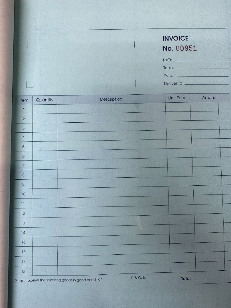 NCR Invoice (Handwriting), Hobbies & Toys, Stationery & Craft ...