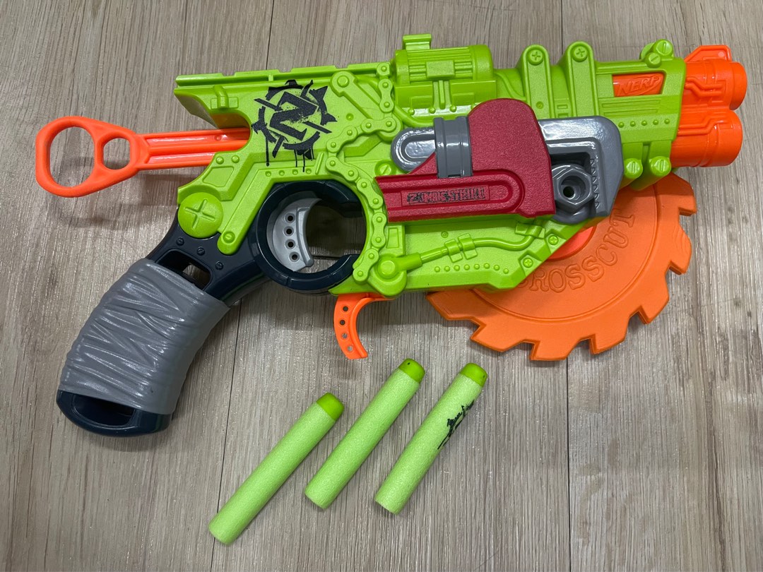 NERF ZOMBIE STRIKE CROSSCUT WITH 3 BULLETS, Hobbies & Toys, Toys ...