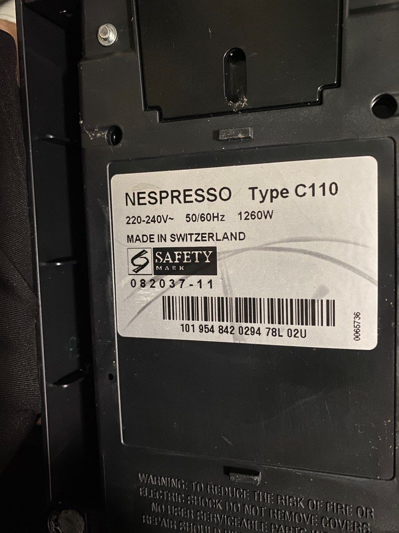 Nespresso Type C110, Furniture & Home Living, Kitchenware & Tableware ...