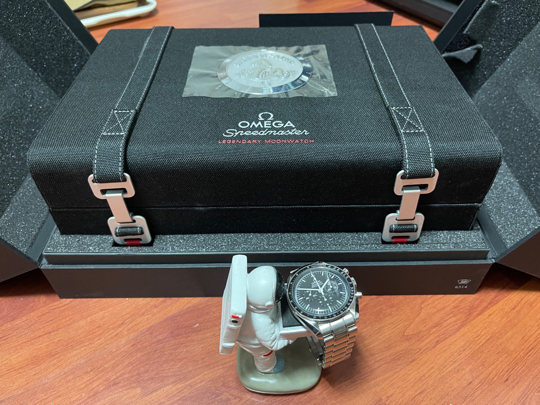 Omega speedmaster moonwatch, Hesalite 1861 Big Box set, Men's Fashion ...