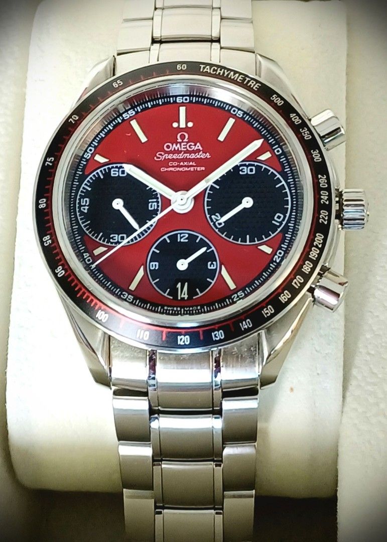 Omega Speedmaster Red dial Chronograph, Luxury, Watches on Carousell