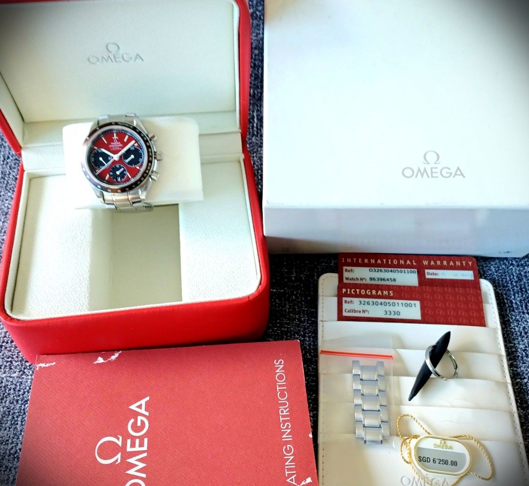 Omega Speedmaster Red dial Chronograph, Luxury, Watches on Carousell