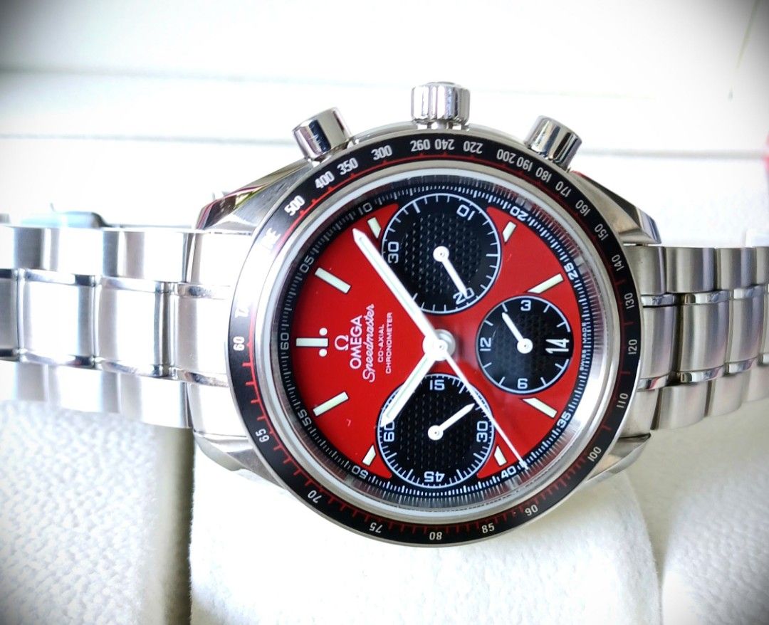 Omega Speedmaster Red dial Chronograph, Luxury, Watches on Carousell