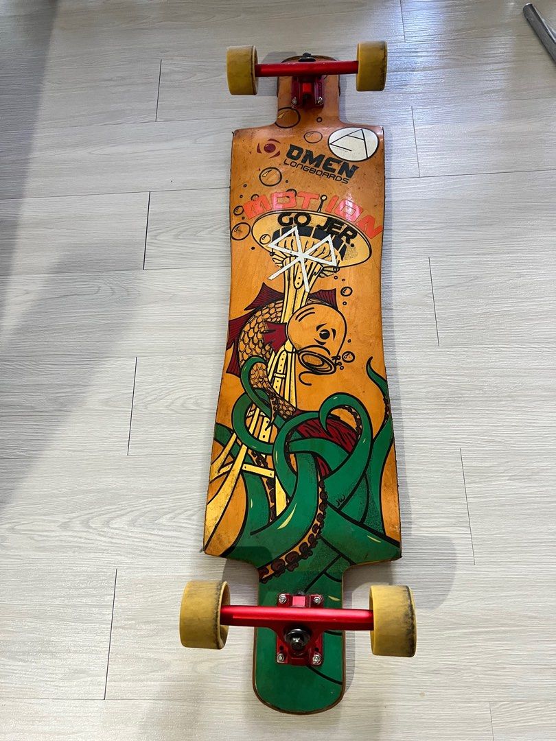 Omen Pike Longboard w Caliber Trucks & Orangatang Wheels, Sports ...