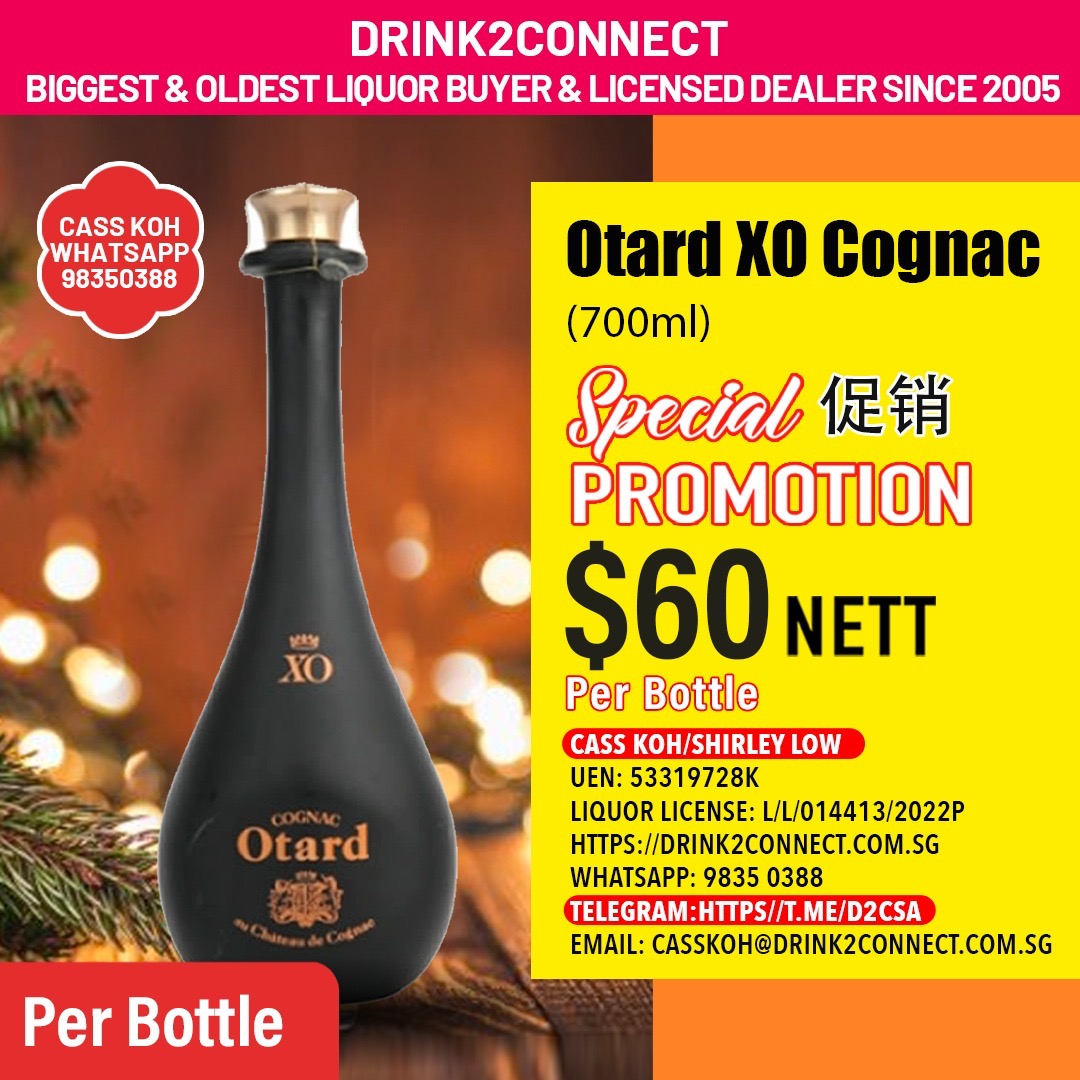 Otard XO Cognac 700ml(Old Liquor Sale), Food & Drinks, Alcoholic Beverages on Carousell