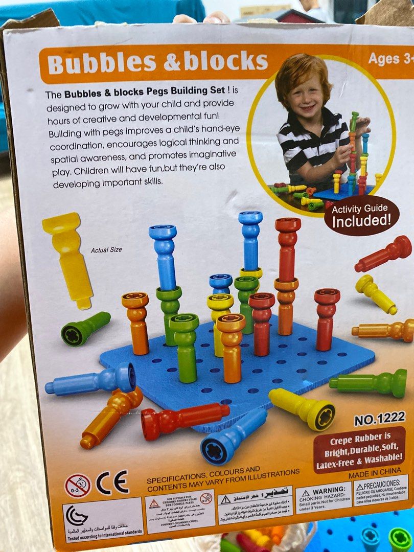 Pegs Building Series Toys Fine Motor Colour Sorting, Hobbies & Toys ...