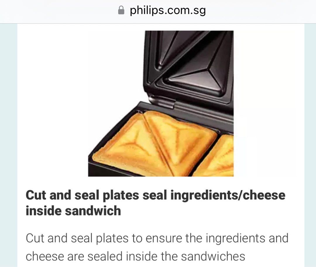 Philips sandwich toaster, TV & Home Appliances, Kitchen Appliances ...