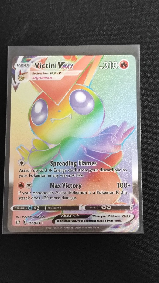 Pokemon Cards Victini VMAX 165/163 Battle Styles Rainbow Rare, Hobbies ...