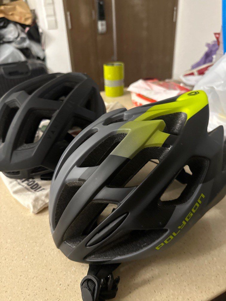 Polygon and van Rysel helmet, Sports Equipment, Bicycles & Parts, Parts ...