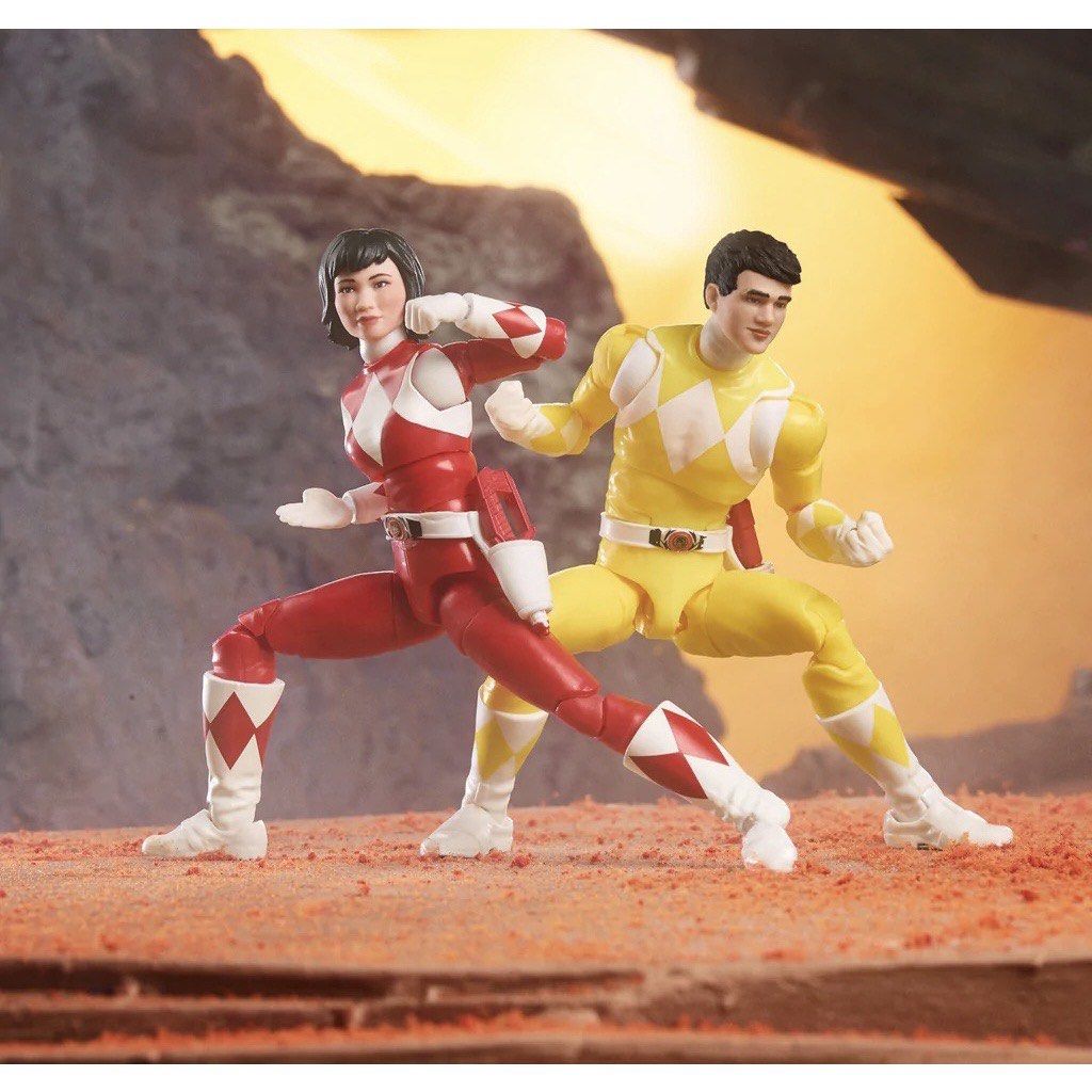 Power Rangers MMPR Yellow and Red Ranger Swap Lightning Collection ...