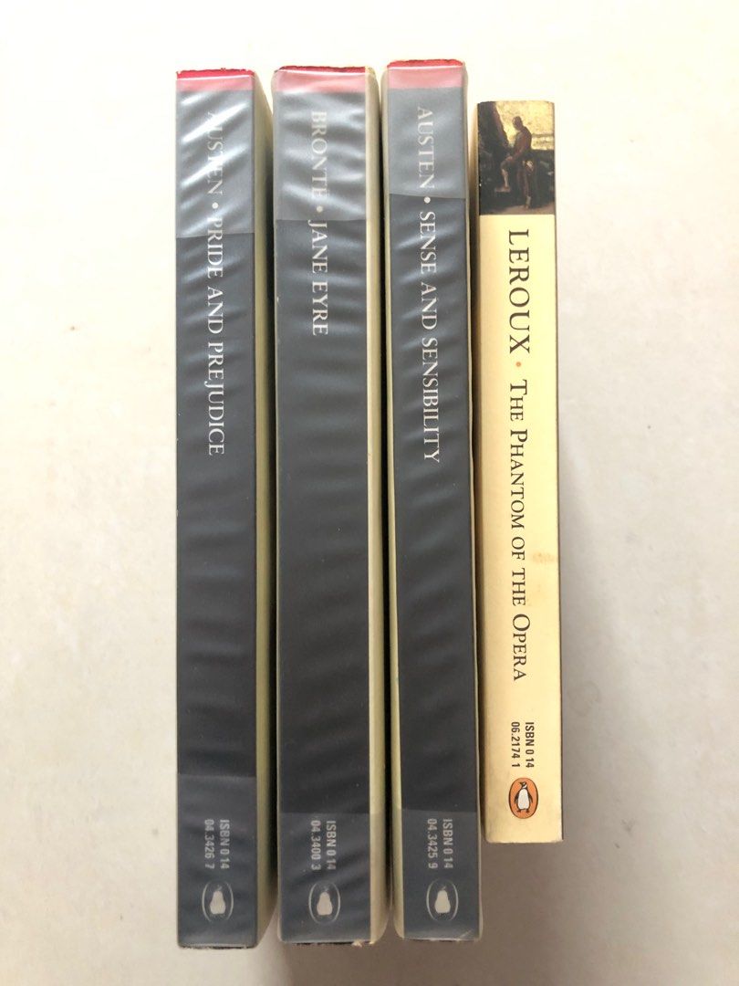 Pride and Prejudice, Jane Eyre, Sense and Sensibility, The Phantom of ...