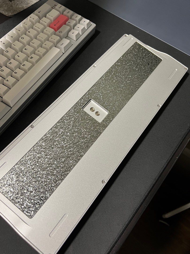 Qk80 Silver with crystal weight and extras qwertykeys custom mechanical tkl keyboard, Computers ...