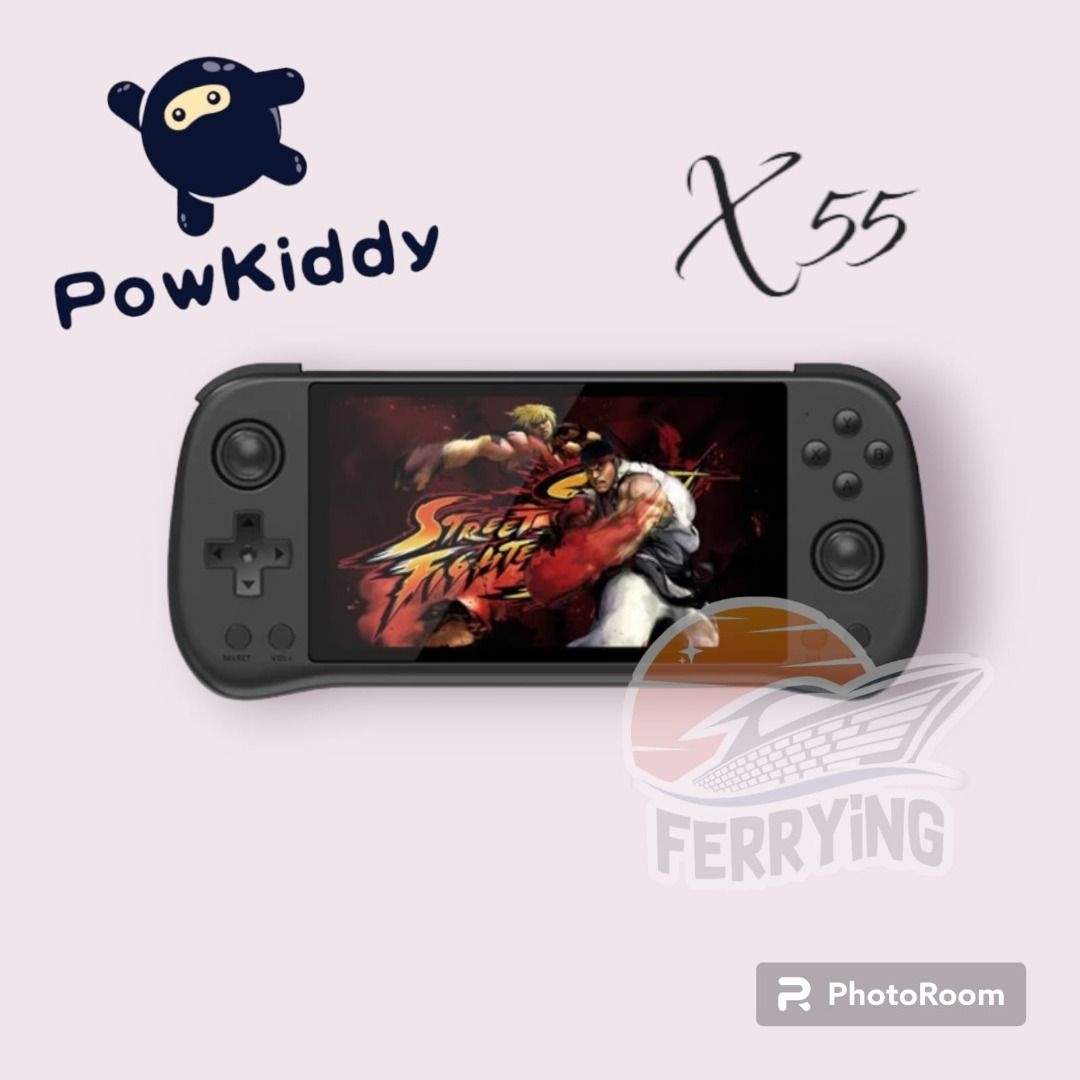 [Ready] Powkiddy X55 Black Retro Gaming Console for PSP, NDS, N64 ...