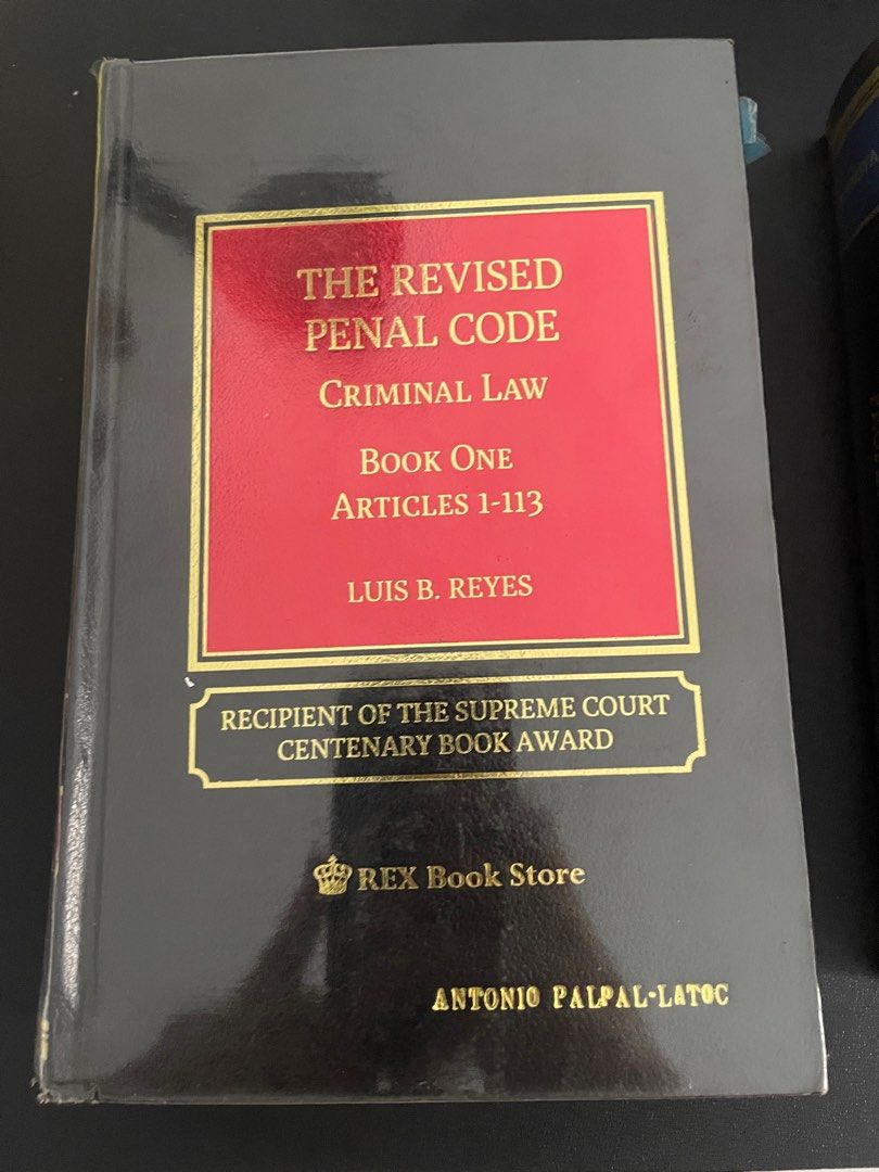 Revised Penal Code Book 1 Reyes Hobbies And Toys Books And Magazines