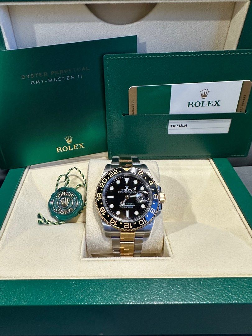 Rolex GMT Master II Half Gold 116713LN, Luxury, Watches on Carousell