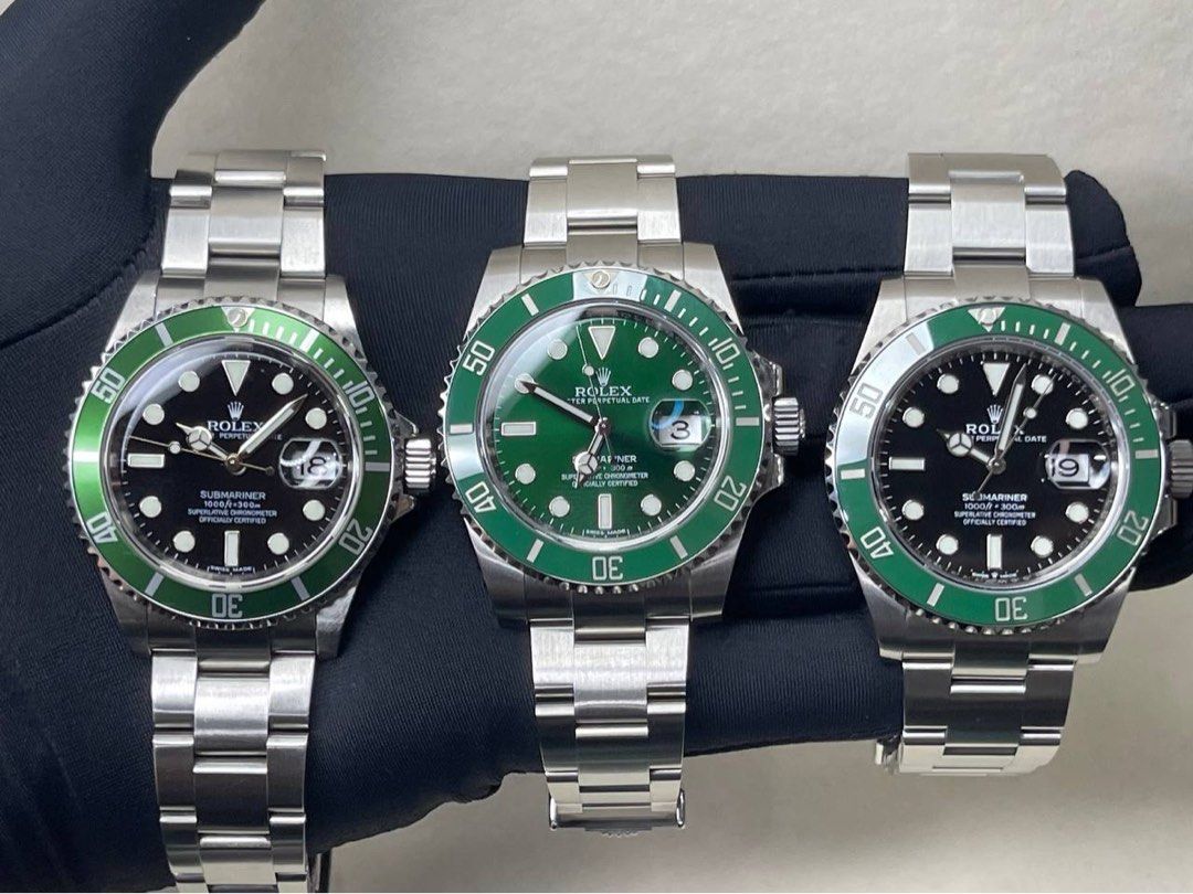 ROLEX GREEN SUBMARINER Complete Collection, Luxury, Watches on Carousell