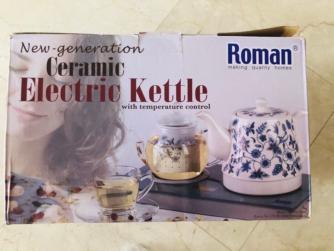 Roman Ceramic Electric Kettle and teapot set, TV & Home Appliances ...
