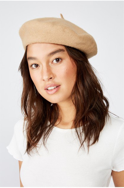 Rubi Brown Beret, Women's Fashion, Watches & Accessories, Hats ...