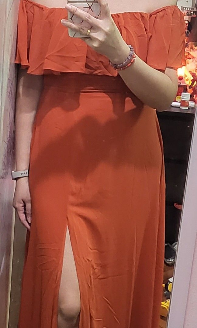 Rust /burnt orange dress on Carousell