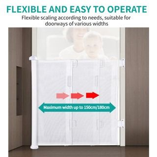 Safety Retractable Gate Child Safety Barrier Stairway Guardrail Pet ...