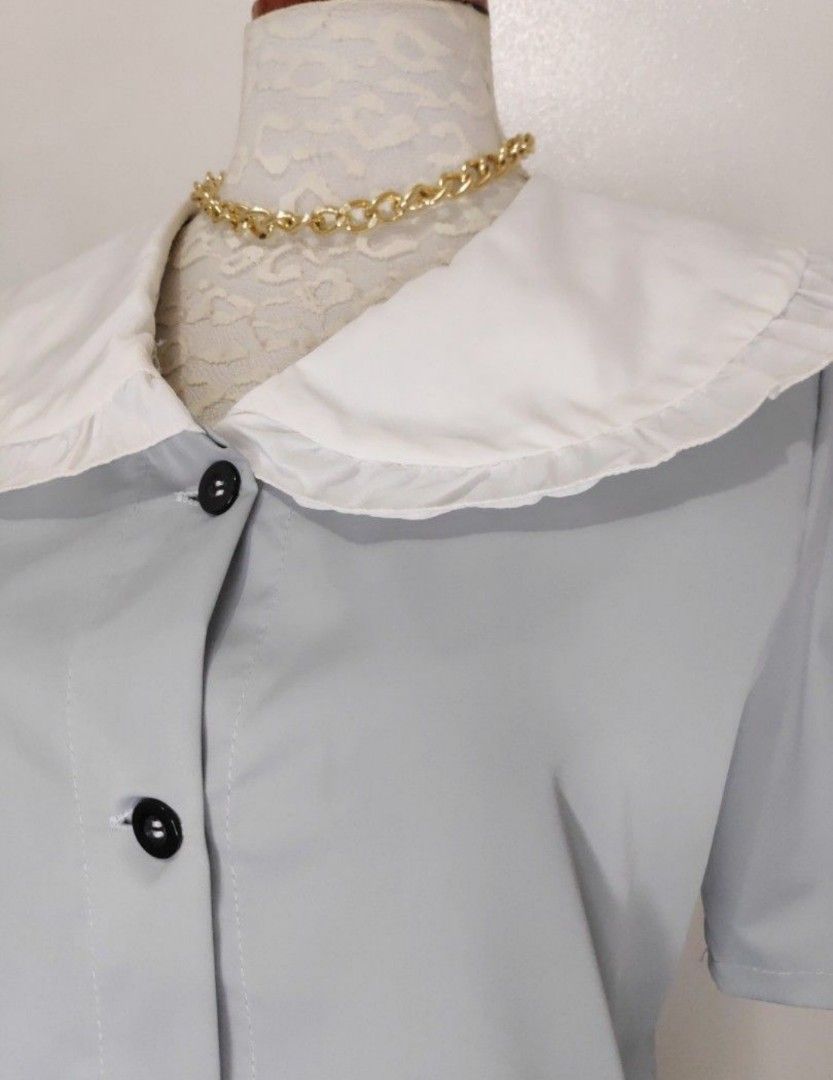 Sailor Moon Kawaii Cute Gray Uniform Cosplay Blouse on Carousell