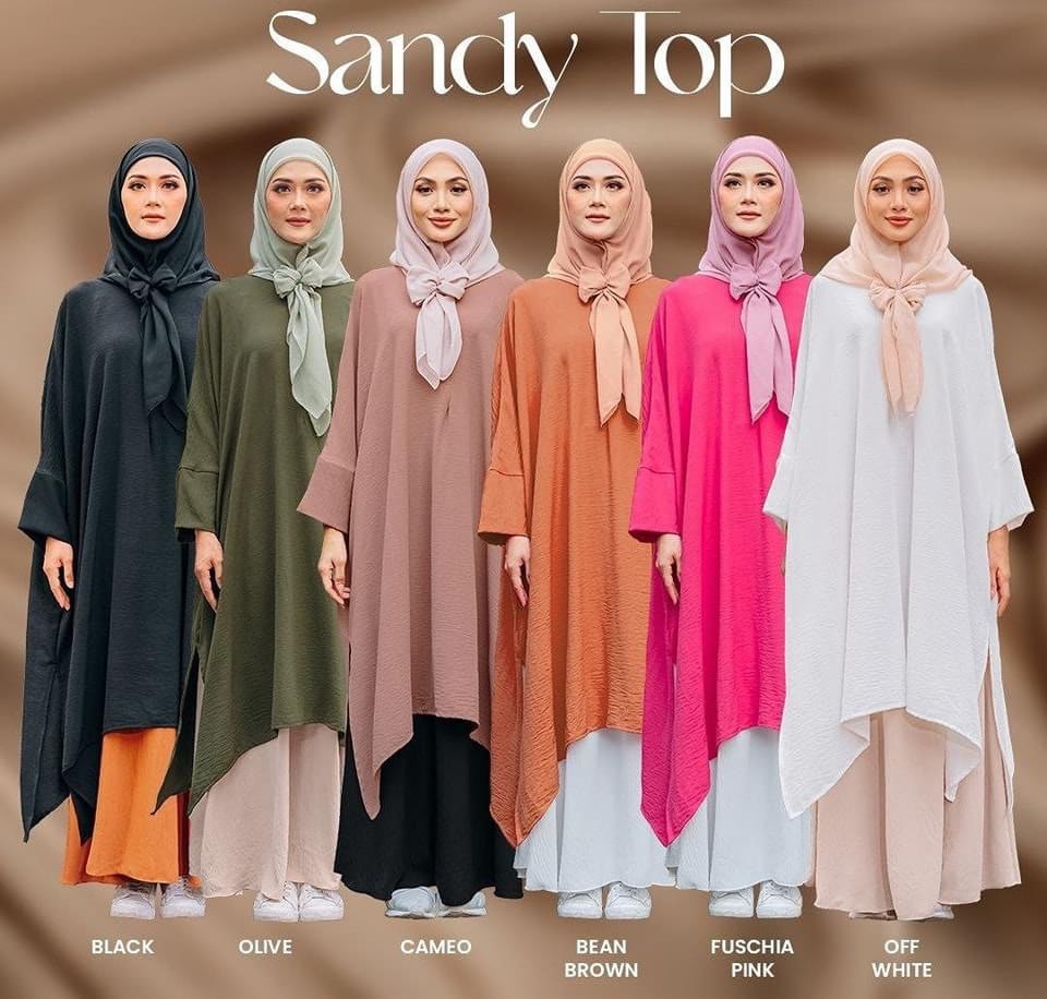 Sandy Top, Women's Fashion, Muslimah Fashion, Tops on Carousell