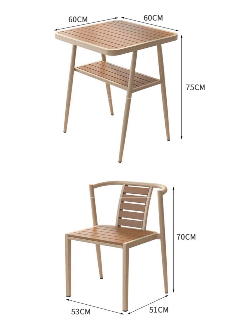 SEAN Modern Outdoor Table & Chairs Set, Furniture & Home Living ...