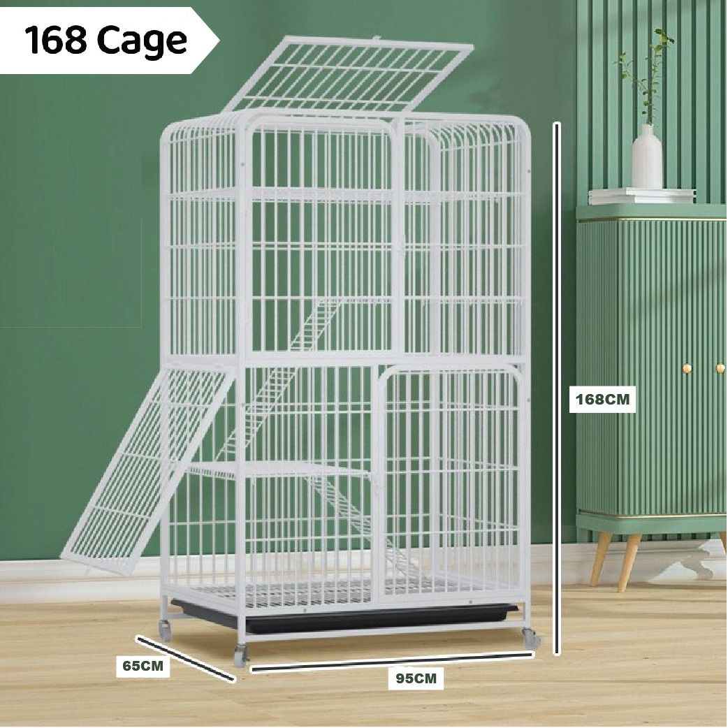 [SG Ready Stock] Large Space Movable Pets Cage | Cat Cage Cat Metal ...
