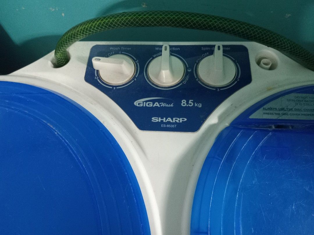 Sharp Giga Wash Twin Tub Washing Machine, TV & Home Appliances, Washing ...