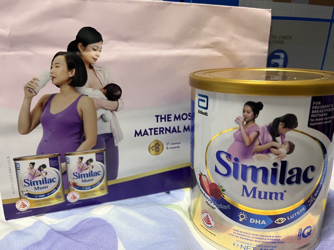 Similac Mum Strawberry Yoghurt Maternal Milk Powder (400g), Babies ...