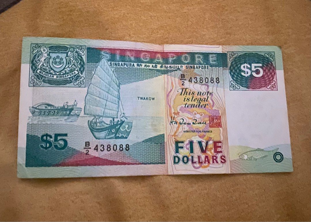 singapore old $5 note, ship series (1984 - 1999), Hobbies & Toys ...