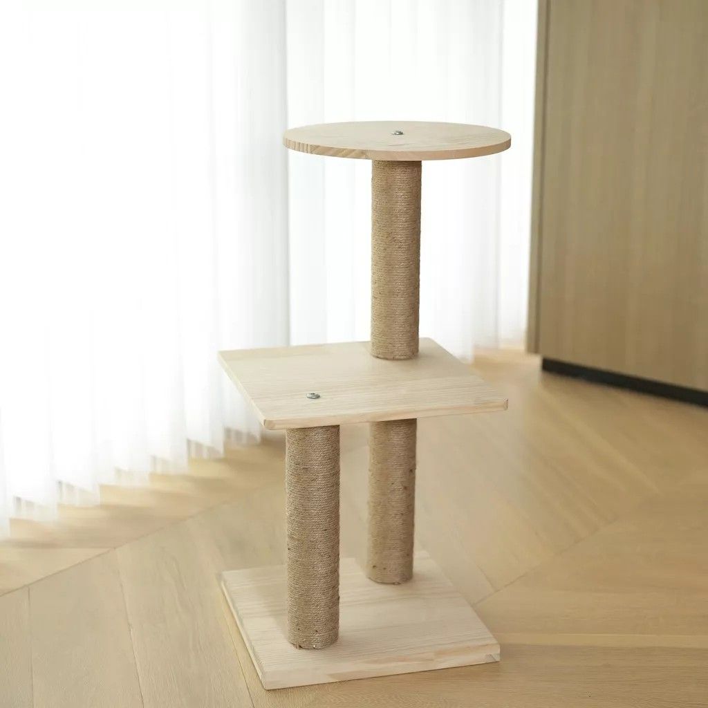 Solid wood cat scratching post on Carousell