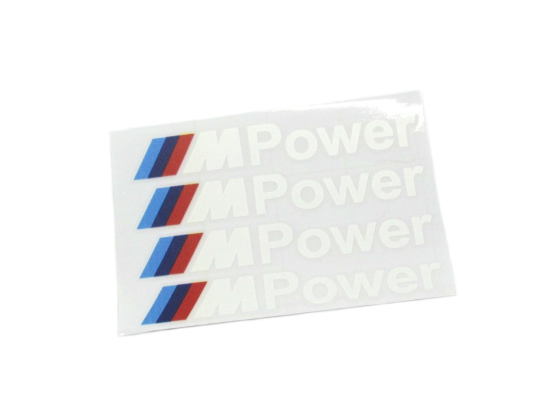 Sticker ///M Power (Putih) Ukuran 10.3x1.6cm, Aksesoris Mobil di Carousell