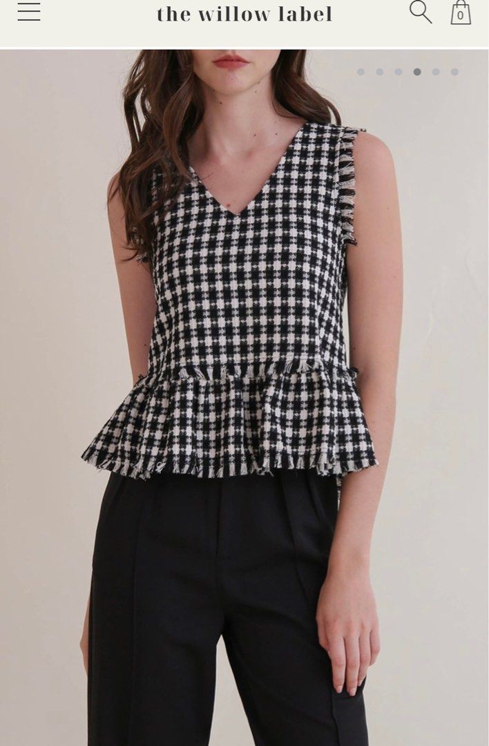 The Willow label livia tweed top, Women's Fashion, Dresses & Sets, Sets ...
